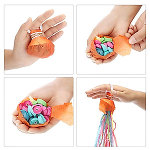 10Pcs Colorful Hand Throw Streamers Party Poppers Streamers No Mess Confetti Crackers Poppers for New Years Birthday Wedding Graduation Shows (Randon Colors)