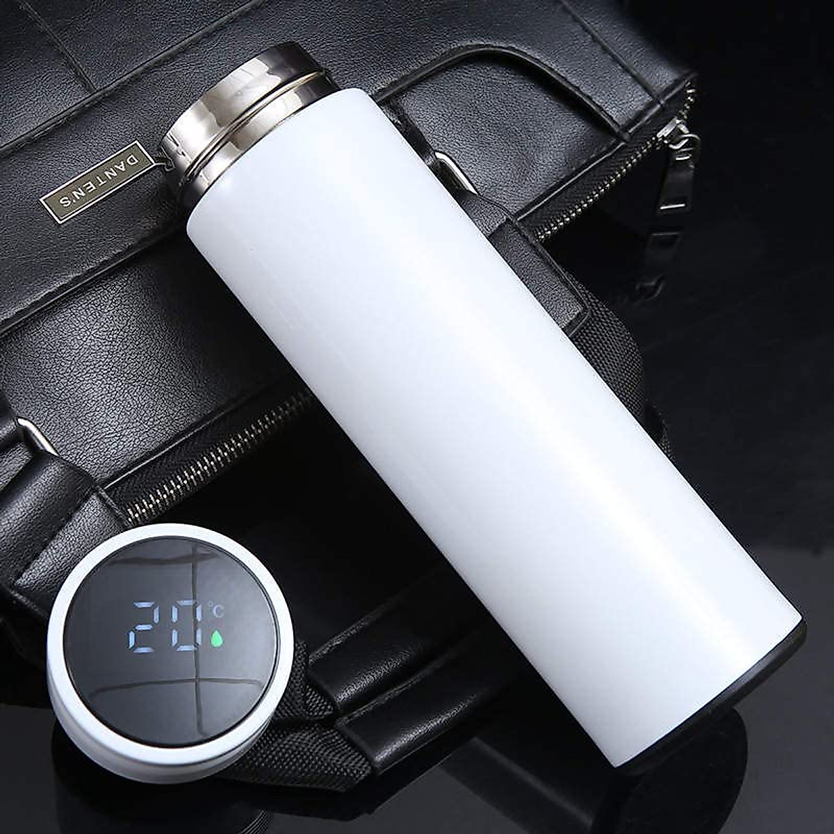 Stainless Steel flask Vacuum Water/Coffee Bottle for Gym,sports,office with LED Temp smart luxry bottle keeps drink 24 hrs hot and 24 hrs cold for men and women.