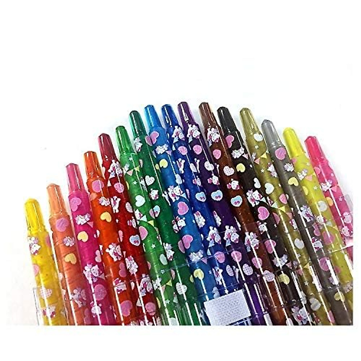 Sanrio Hello Kitty 12 Colors Twist up Crayon Set : Apple Kitty 1pc (Random)