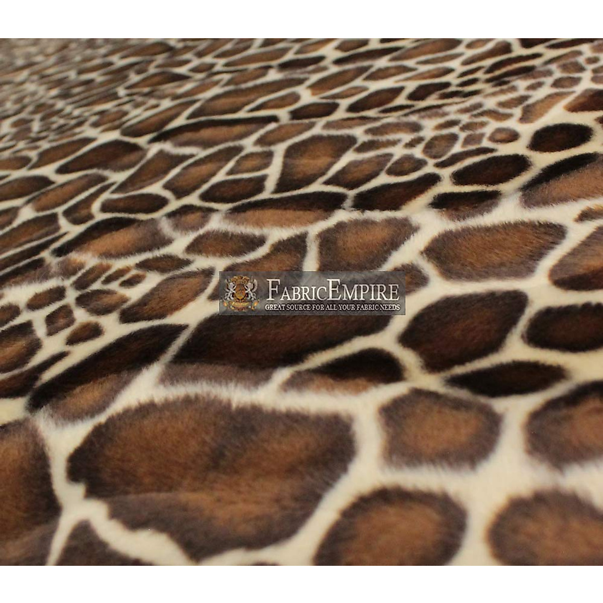 Velboa Faux Fur Fabric Giraffe Safari Brown / 60" Wide/Sold by The Yard