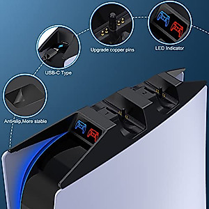 PS5 Controller Charging Station - Fast Charging Dock Compatible with PS5 Controller Charger, Replacement for Playstation 5 DualSense Charging Station - Black