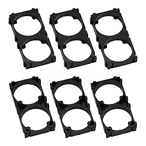 Heyiarbeit 40pcs 2 x Cell 32650 Battery Holder Bracket Cell Safety Shockproof Plastic Brackets for 32650 Lithium Batteries 32.4mm Hole Dia