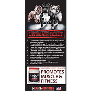 Maximum Bully - Ultimate Bully - Maximum Performance Canine Supplement, 60 Tablets, Made in The USA