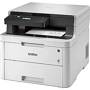 Brother Color HL-L3290CDW Compact Wireless Digital LED All-in-One Laser Printer for Office, White - Print Copy Scan - 25 ppm, 2400 x 600 dpi, 8.5 x 14, 512MB Memory, Auto Duplex Printing, 250 Sheet