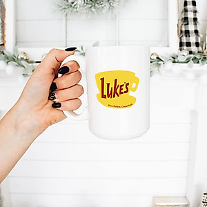 Luke's Diner Coffee Mug Ceramic Mugs Tea Cup Fun Novelty Gift 15 oz (Gilmore Girls Mug)