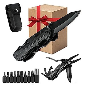 Pocket Knife, Multitool Folding Knife, Stainless Steel Portable Pocket Knifes, Tactical Folding Knife With Saw, Plier, Screwdriver, Bottle Opener, Holiday Gift For Father, Husband