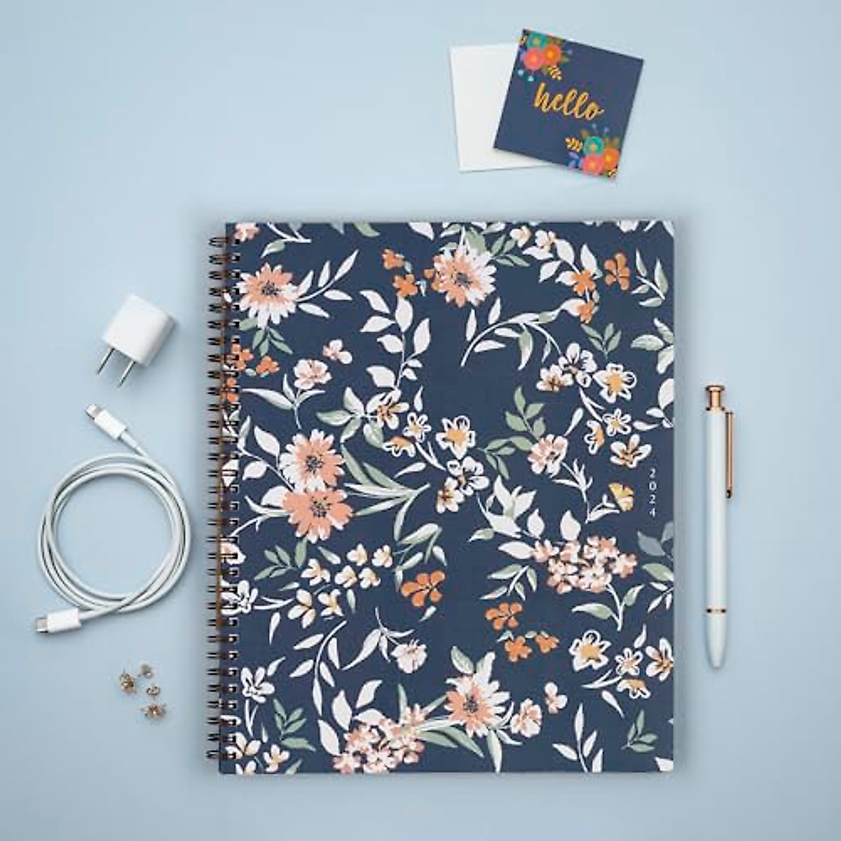 Blue Sky Sustainability 2024 Weekly and Monthly Planner, January - December, 8.5" x 11", Reinforced Paper Cover, Wirebound, Effie (138325-24)