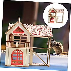 CRILSTYLEO 1 Set Hamster House Wooden Toys Sport Accessories Rat Accessories for cage Hamster Activity Center Hamster Accessories Dwarf Hamster Hideout Hamster Playing Castle Climbing Ladder
