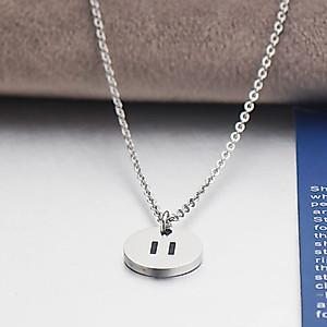 kaisinse Pause Necklace Yoga Jewelry Zen Necklace Gift for Yoga Lovers Wanderlust Necklace Meditaiton Gift for Women with Message Card (Silver)