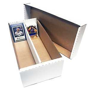 (6) Shoe 2 Row Storage Boxes (1600 Ct.) - Cardboard Storage Box - Baseball, Football, Basketball, Hockey, Sportscards, Gaming & Trading Cards Collecting Supplies by MAX PRO
