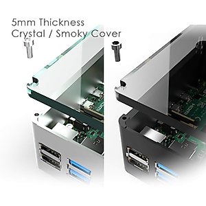 anidees Aluminum Extra High Pi case for Raspberry Pi 4 Model B – Black(AI-PI4-BB-H)