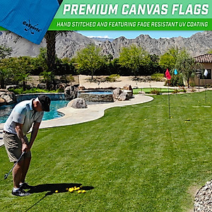 GoSports Golf Flags 3 Pack Great for Practice and Backyard Family Golf Games