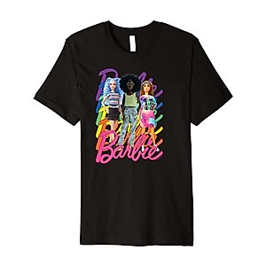 Barbie - Pride Rainbow Logo 3 Dolls Premium T-Shirt