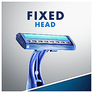 Gillette Sensor2 Plus Fixed Men's Disposable Razor, 10 Count (Pack of 3) Blue