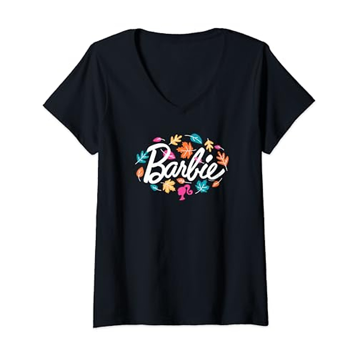 Barbie - Barbie Leaf Logo V-Neck T-Shirt