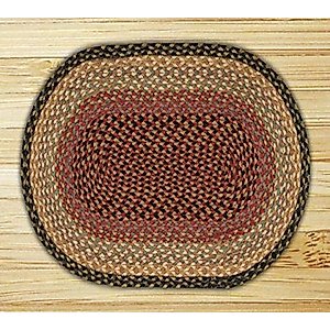 Earth Rugs Rug, 3 x 5', Burgundy/Gray/Crème