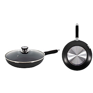 Uniware Frying Pan with Tempered Glass Cover, Non-Stick, Dishwasher Safe (7-Inch)