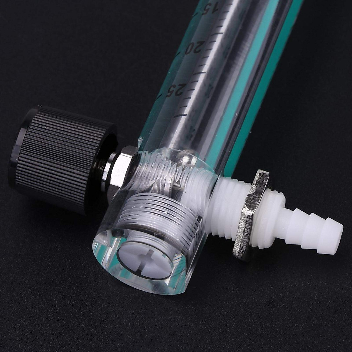 Tube Type Acylic Flowmeter, Air Flowmeter Oxygen Flowmeter,LZQ-5 Flowmeter 2.5-25 LPM Flow Meter with Control Valve for Oxygen/Air/Gas