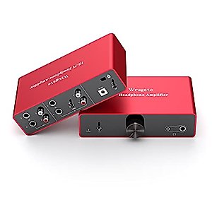 Wrugste Hi-Fi Headphone Amplifier and Preamp Stereo Earphone Amp Plug and Play with BAL/RCA Input 3.5mm/6.35mm Output Give Earbuds Earphones and Headphones Extra Boost and Control