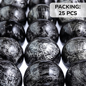 Entervending 25 Pcs Large Bouncy Ball 45 mm - Silver Bowling Bounce Balls