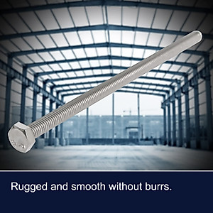 Aopin M6 x 150mm Hex Head Bolts Screws Grade 5.8 Stainless Steel, Fasteners Fully Machine Threaded SUS304 4 Pcs