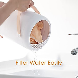 Joiena Portable Washing Machine 3L mini washer for Underwear, Socks, Baby Clothes, Beauty Accessories, Compact Small Laundry for Apartment Dorm, Home, Travelling (White)