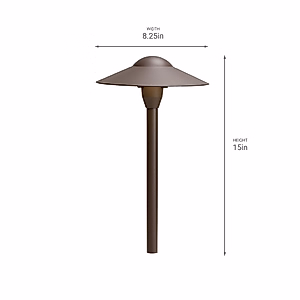 Kichler 15410AZT Path & Spread 1-Light 12V, Textured Architectural Bronze