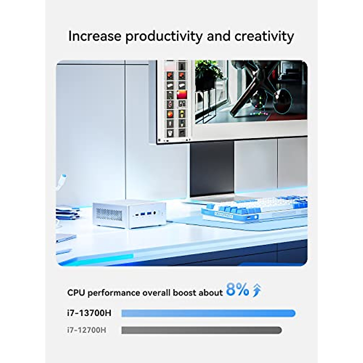 MINISFORUM Venus Series NPB7 Mini PC, 13th Gen Core i7-13700H Small Computer, 32G DDR5+1TB PCIe4.0 SSD, 2X HDMI(4K)+2X USB4(8K) Output, 2X 2.5G RJ45 Port, 4X USB3.2 Small Form Factor