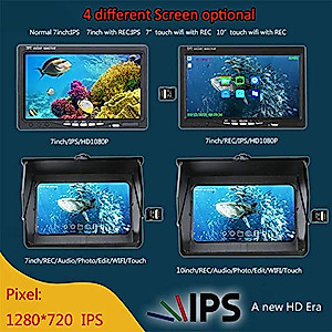 TEmkin Pipe Inspection Camera 7-Inch Monitor 1080P Hd Dual Camera Lens Drain Sewer Pipeline Industrial Endoscope Pipe Inspection Video Camera, Easy to Use,50M/50M