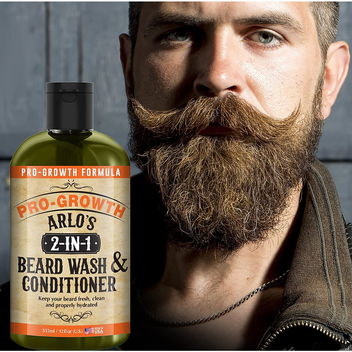 Arlo's 2-in-1 Beard Wash and Conditioner 12 oz. - Pro Growth Formula