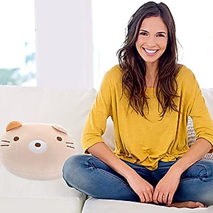 Abaodam Plush Portable Hand Warmer Safe and Reliable Household Warm Items Pillow with Hand Warmer (Cat)