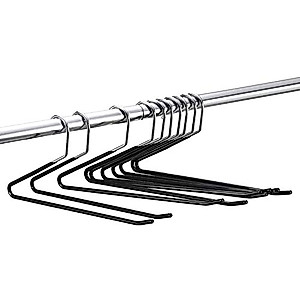 Pant Hangers 10 Packs, Royalhanger Metal Open Ended Hangers Skirt Hanger Strong Durable Space Saving Jeans Trouser Hangers with Non Slip Rubber Coating