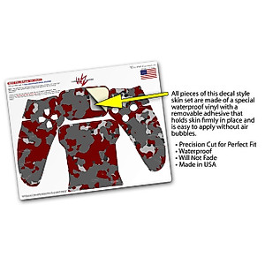 WraptorSkinz Skin Wrap compatible with Sony PS5 DualSense Controller WraptorCamo Old School Camouflage Camo Red Dark (CONTROLLER NOT INCLUDED)