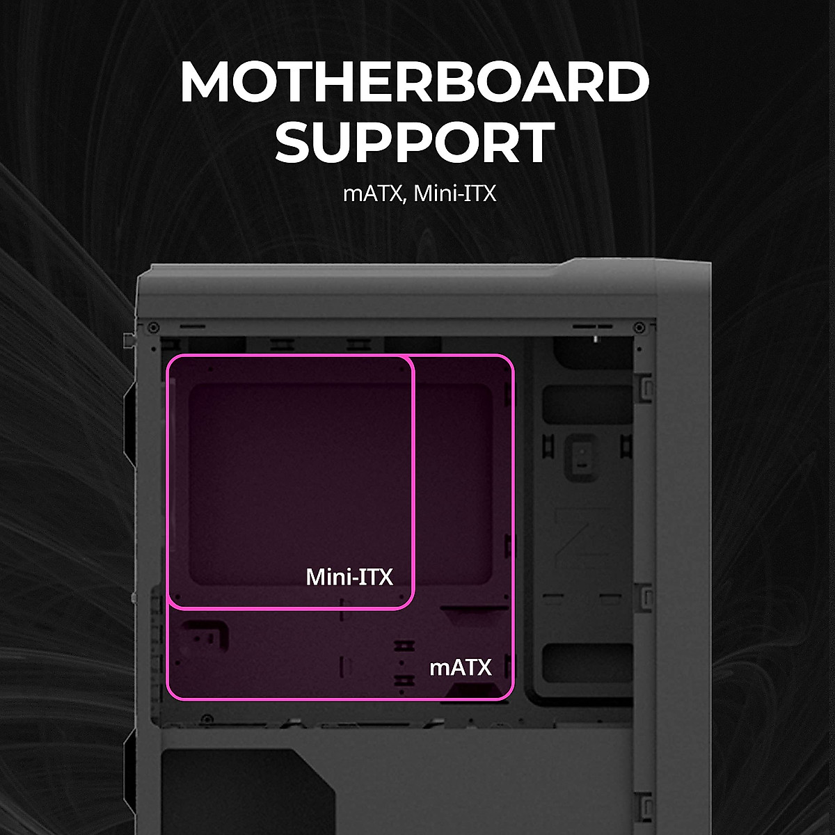 Zalman M3 Plus Micro ATX RGB Gaming PC Case - mATX / Mini-ITX - 4x 120mm Static RGB Fans Preinstalled - Mesh Front Panel - Tempered Glass Side Panel