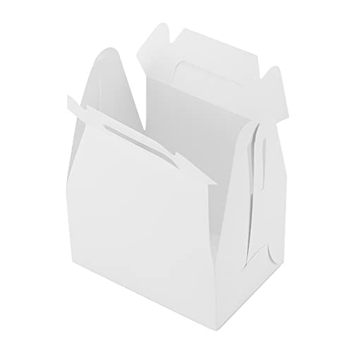 LEXININ 100 Pack White Favor Treat Boxes, 4.5 x 3 x 5.5 Inch Gable Paper Gift Boxes, Gable Treat Goodie Boxes for Birthday Weddings Party Decoration Supplies