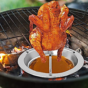 Chicken Roaster Rack,2 Pack Stainless Steel Beer Can Chicken Holder Vertical Roaster Rack Chicken Roasting Rack Roasting Pan for Grill Oven BBQ
