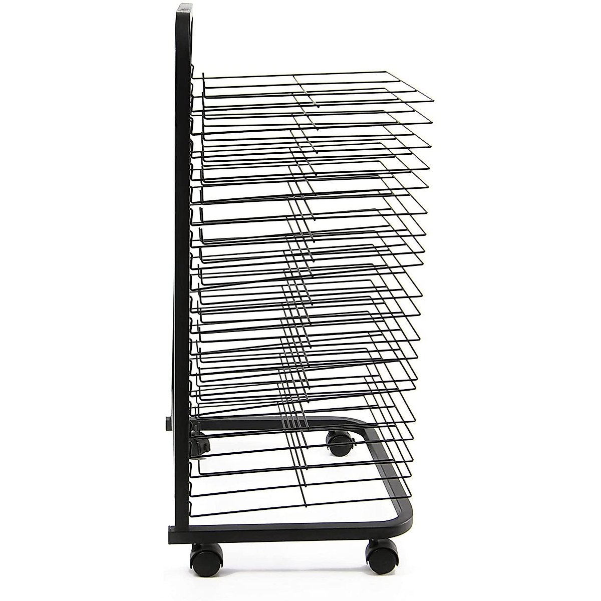 YSCMX Art Drying Rack, Mobile Classrooms Drying Rack with Wire Shelves for Works of Art Studios and Home Use, Drying& Print Racks, Black Powder Coated Finish (Size : 25-Layer)