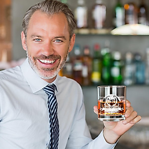 LIGHTEN LIFE 50th Birthday Gifts for Men,1974 Whiskey Glass Set in Barrel Box,50 Years Old Gifts,50th Birthday Gift Ideas,1974 Birthday Gifts for Dad Husband,50th Birthday Decorations for Men