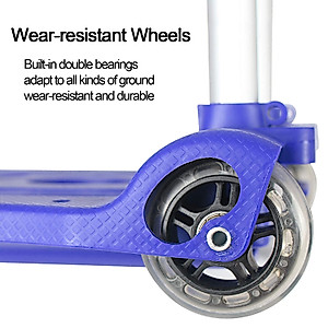 Sutekus Folding Hand Truck and Dolly 110-lbs Lightweight Portable Luggage Cart for School Travel Office Moving (Blue)