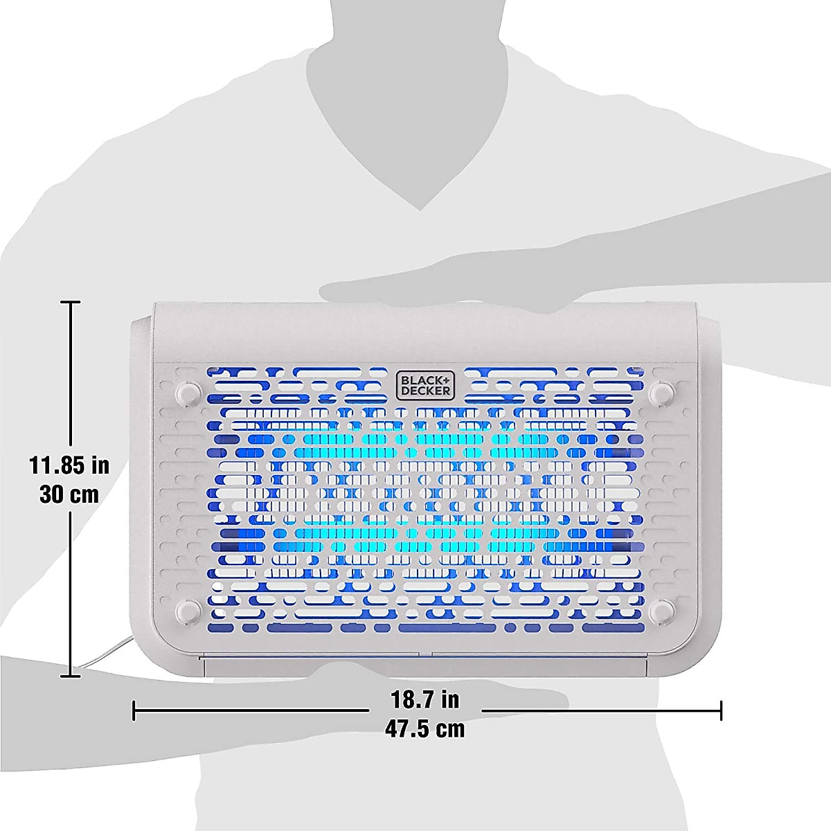 BLACK+DECKER Bug Zapper | Electric UV Insect Killer& Catcher for Flies, Gnats, Mosquitoes, & Other Flying Pests | 6,000 Sq/Ft Coverage for Indoor/Outdoor Use Includes Home, Kitchen & Other Areas