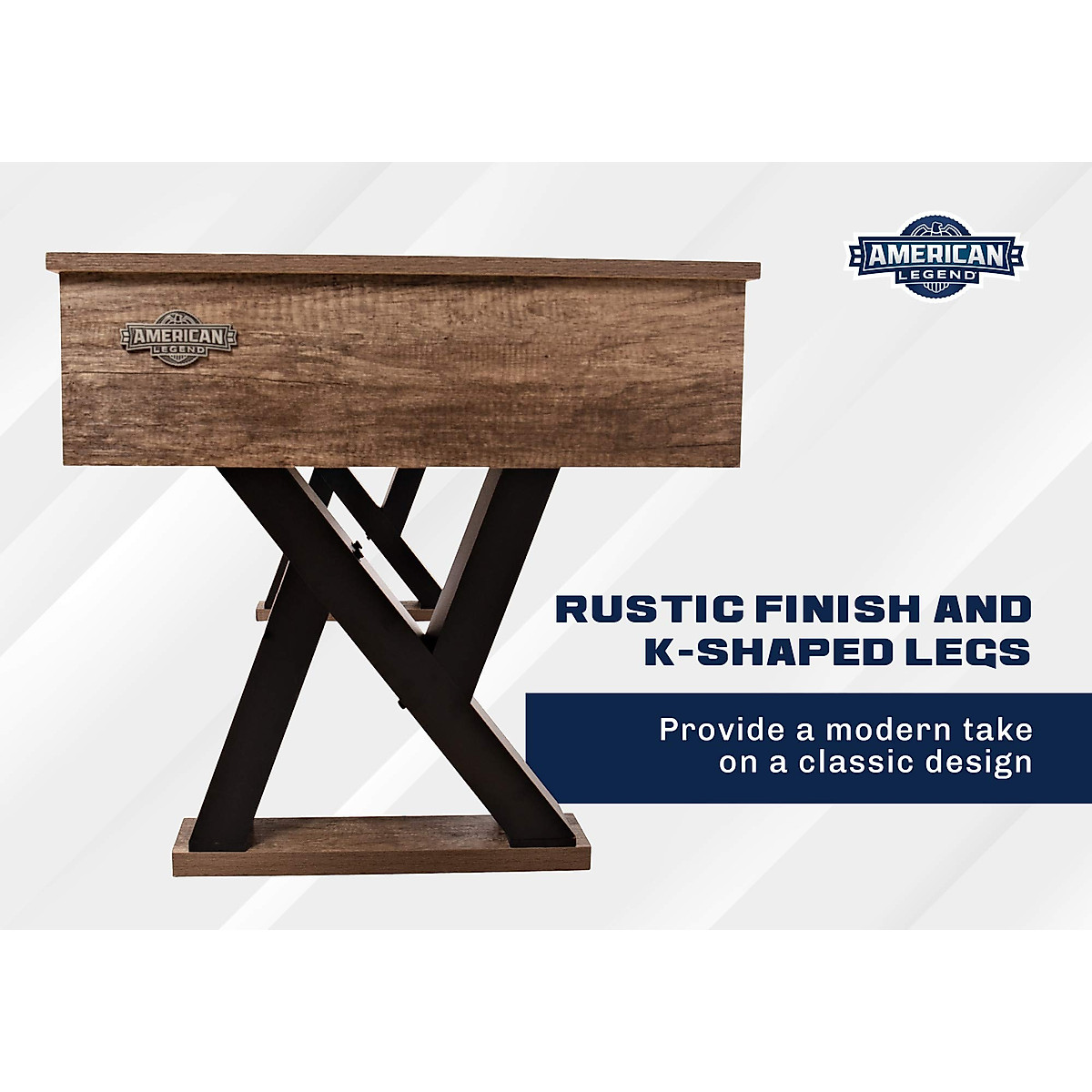 American Legend Kirkwood 9’ LED Light Up Shuffleboard Table with Bowling