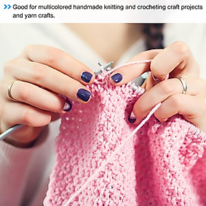 uxcell Cotton Blend Yarn, 5 Pack of 50g/1.76oz Soft Crochet Craft Yarns for Knitting and Crocheting Craft Projects, Blue-Yellow