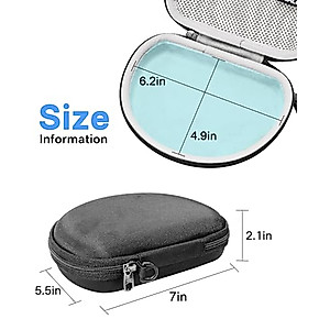 RAIACE Hard Storage Case Compatible with Sony MDRZX110NC & MDRZX110AP Noise Cancelling Headphones. (Case Only) - Black(Gray Lining)