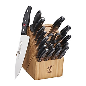 ZWILLING Twin Signature 19-Piece German Knife Set with Block, Razor-Sharp, Made in Company-Owned German Factory with Special Formula Steel perfected for almost 300 Years, Dishwasher Safe