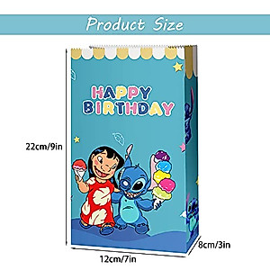 FUNOWN 16 Pcs S-titch Party Gift Bags, S-titch Party Candy Bags with Handles, Birthday Party Supplies Decorations, Goody Bags Candy Gift Bags for Girls Kids Birthday Party