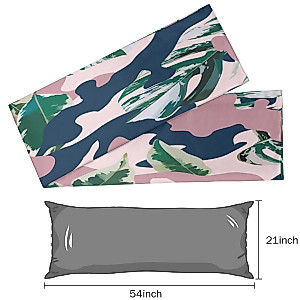 Camo Camouflage Body Pillow Covers Decorative Soft Bedding Satin Pillowcase with Zipper Closure Cooling Breathable Long Pillow Case-21"x 54"