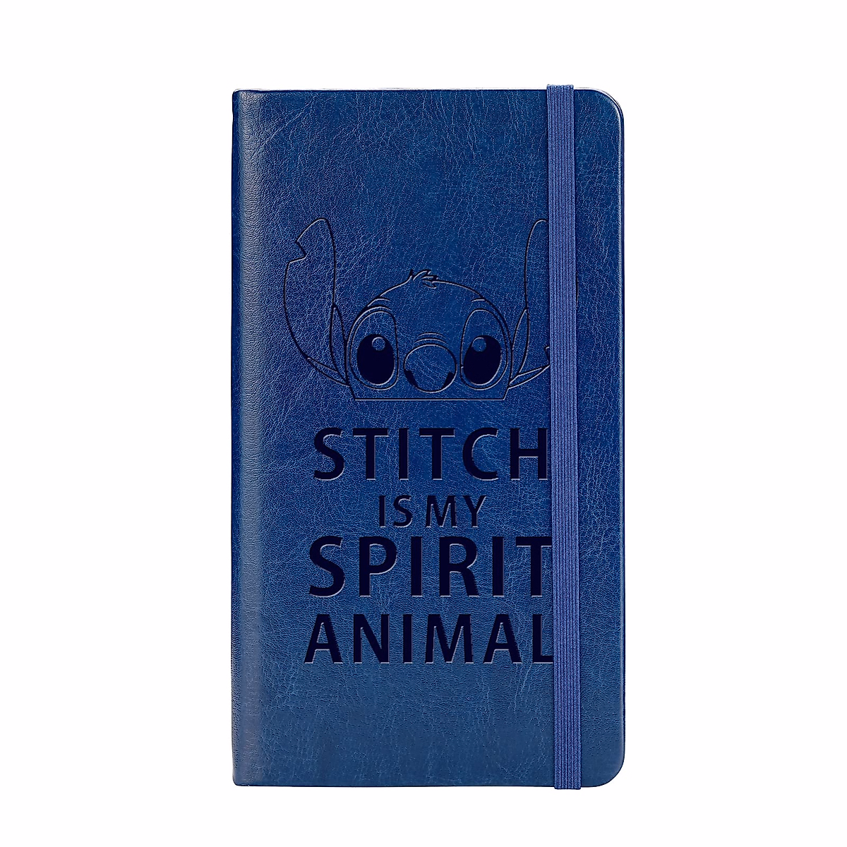 JOHSBYD Stitch Gifts Leather Notebook Lilo & Stitch Journal Notebook for Stitch Lover Gifts Stitch is My Spirit Animal Leather Notebook for Son Daughter (A6 Blue)
