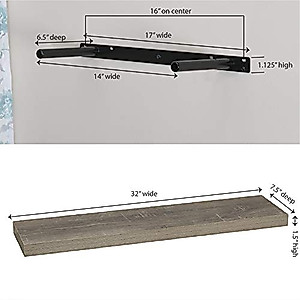 Household Essentials Ashwood Floating Shelf for Wall