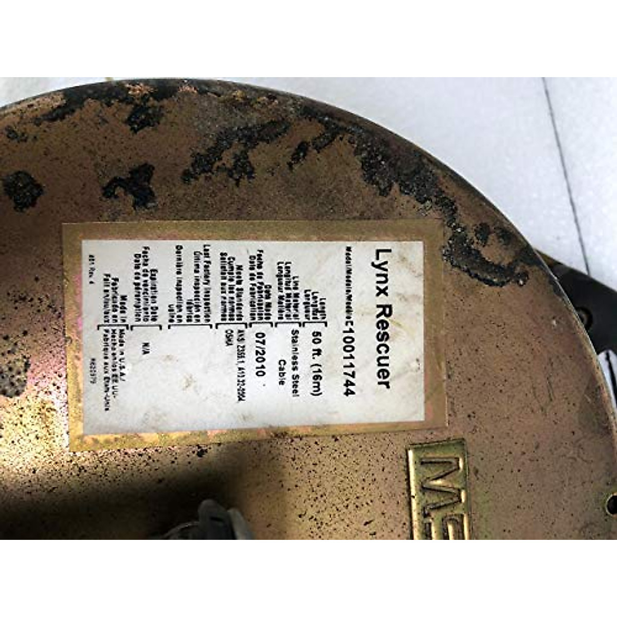 MSA Lynx 10011744 SELF-RETRACTING Lifeline Emergency Rescue 50 FT. Length