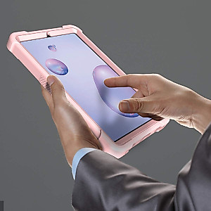 BAISRKE Case Cover for Galaxy Tab A 8.4 Case 2020, Heavy Duty Rugged Full-Body Hybrid Shockproof Drop Protection Cover for Samsung Galaxy Tab A 8.4 2020 Tablet Model SM-T307 / SM-T307U - Rose Gold
